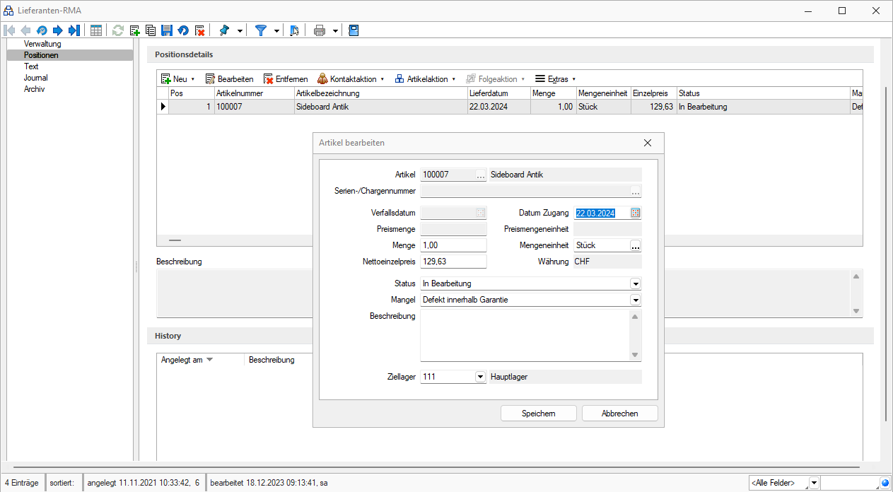 RMA - selectline.ch DE