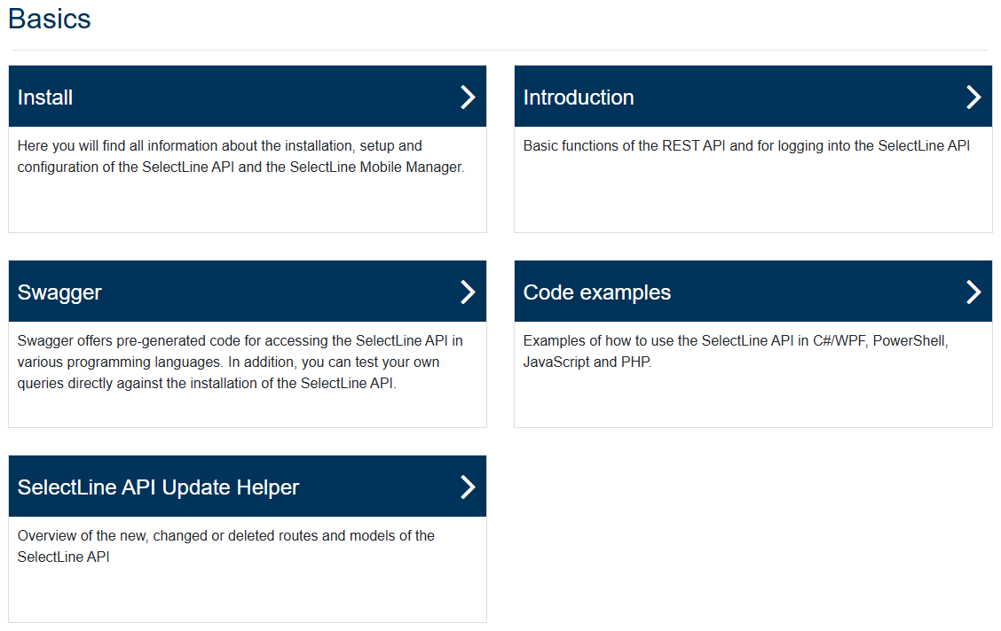API - selectline.ch FR